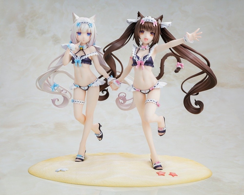 KADOKAWA KDcolle Nekopara Chocola & Vanilla Maid Swimsuit Ver. KADOKAWA Special Set 1/7 PVC ...